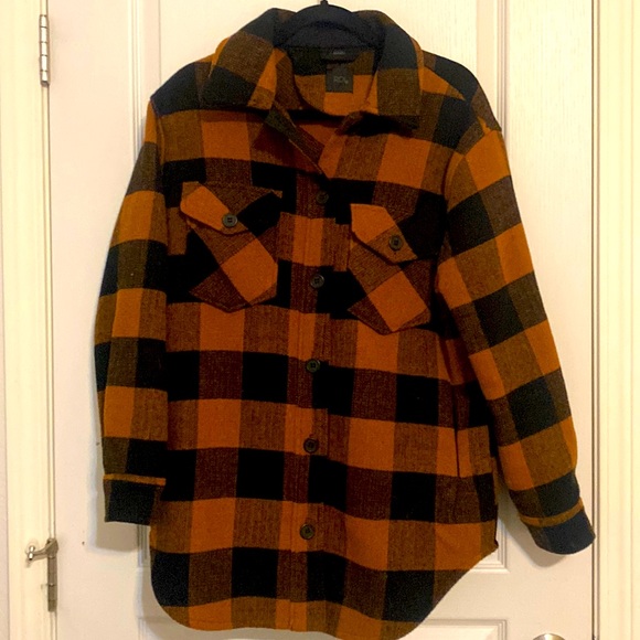 RDI | Jackets & Coats | Rdi Brownblack Heavy Shacket | Poshmark